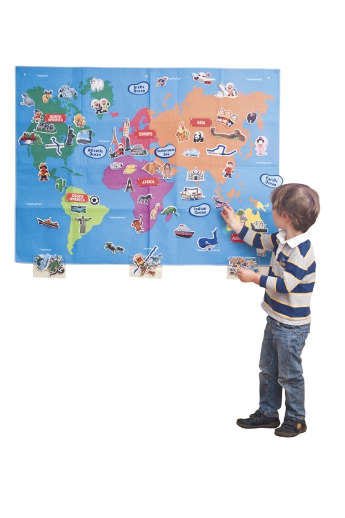 Felt Creations Giant World Felt Map | Buy online at The Nile